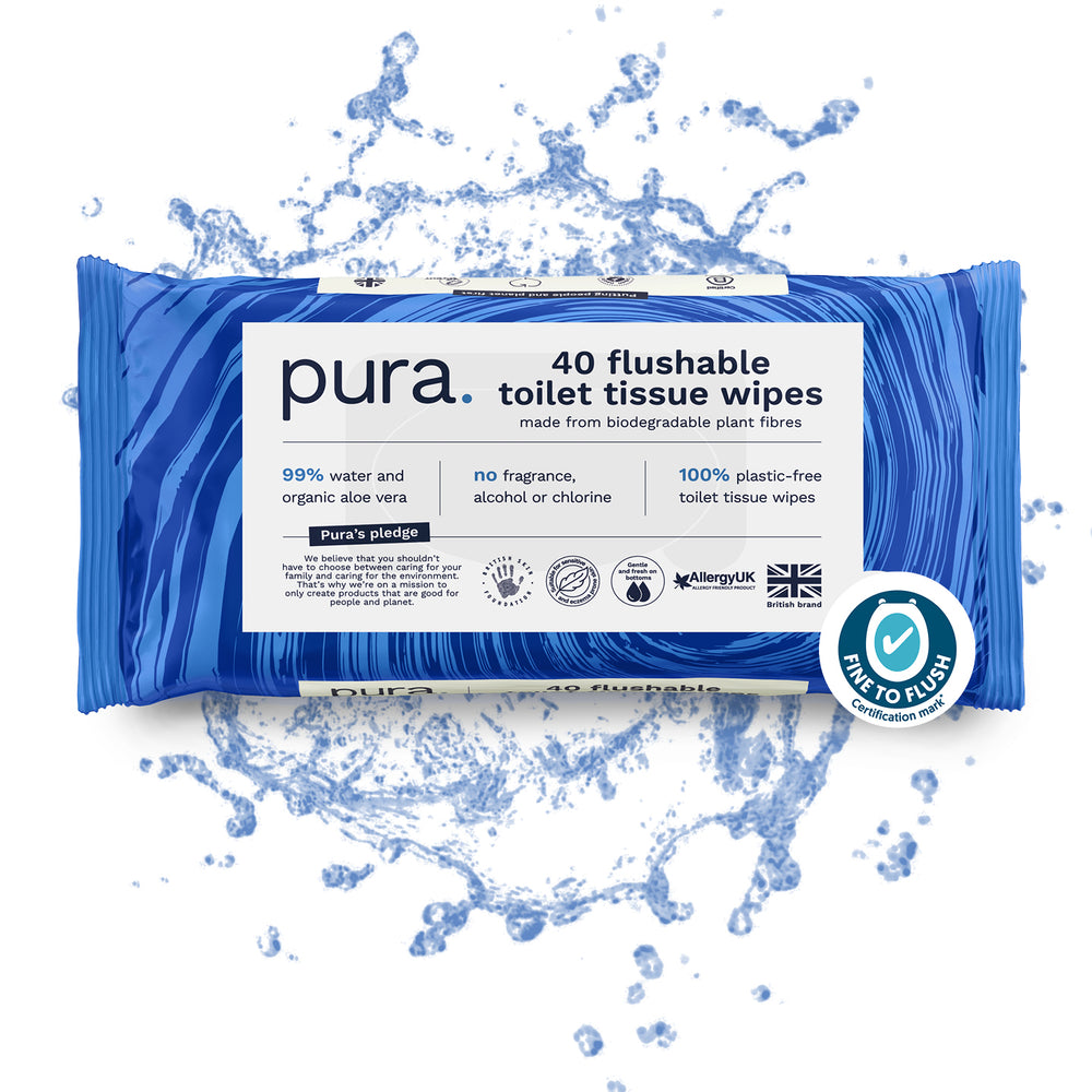 Flushable Toilet Tissue Wipes - 14 x 40 Wipes – MyPura